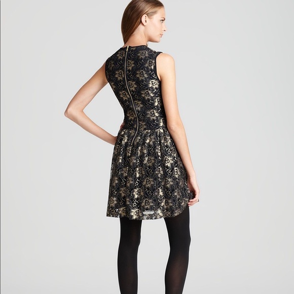 Sam & Lavi | Dresses | Sam Lavi Metallic Lace Dress | Poshmark